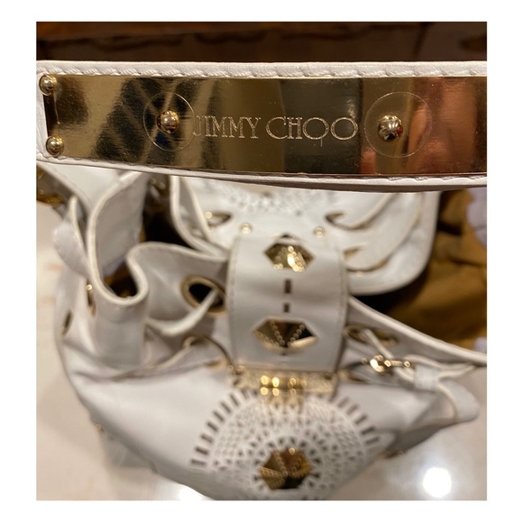 Jimmy Choo | Bags | Jimmy Choo White Soft Leather Bucket Bag | Poshmark